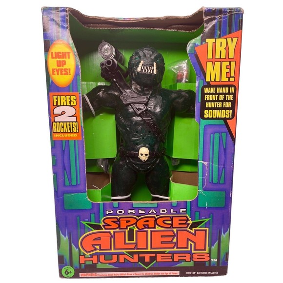 Trendmasters | Toys | Vintage 994 Trendmasters Poseable Space Alien Hunters 12 Action Figure Nib ...